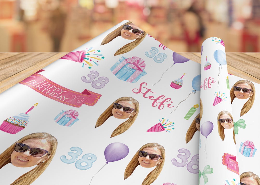 Custom Wrapping Paper With Name, Custom Birthday Wrapping Paper ...