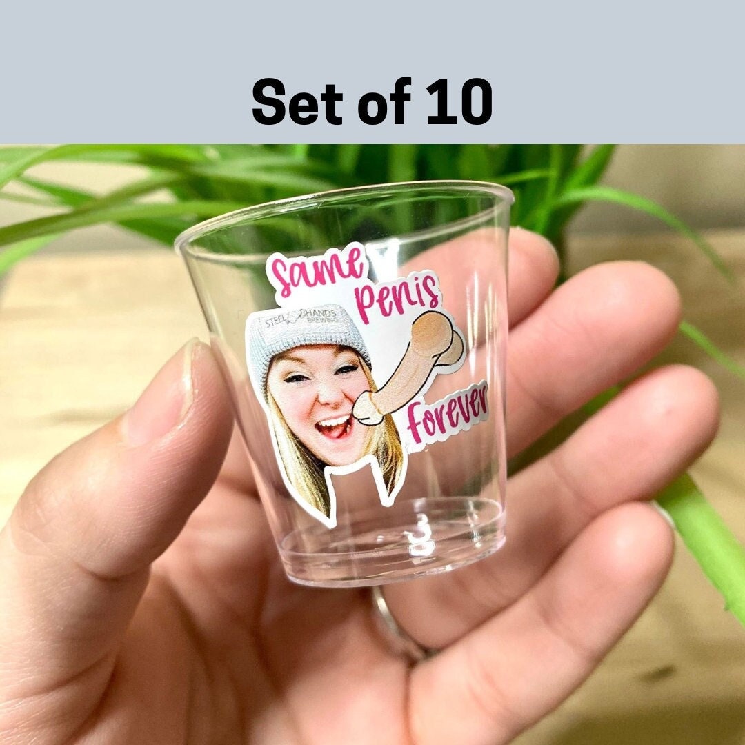 Set of 10 Plastic Shot Glasses Personalized, Bachelorette Decorations ...