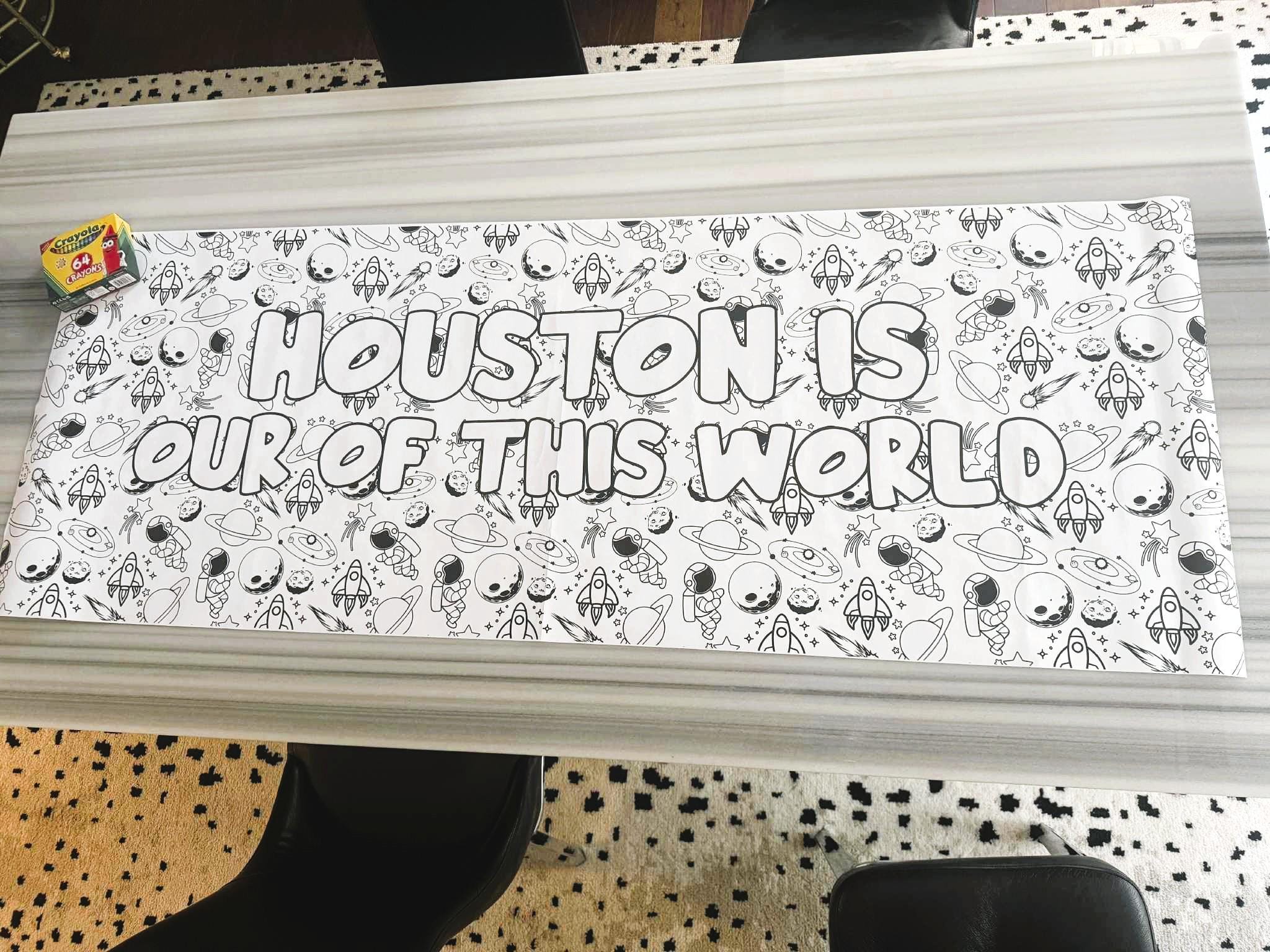 Coloring Table Runner for Kids Birthday Party, Coloring Table Cover ...
