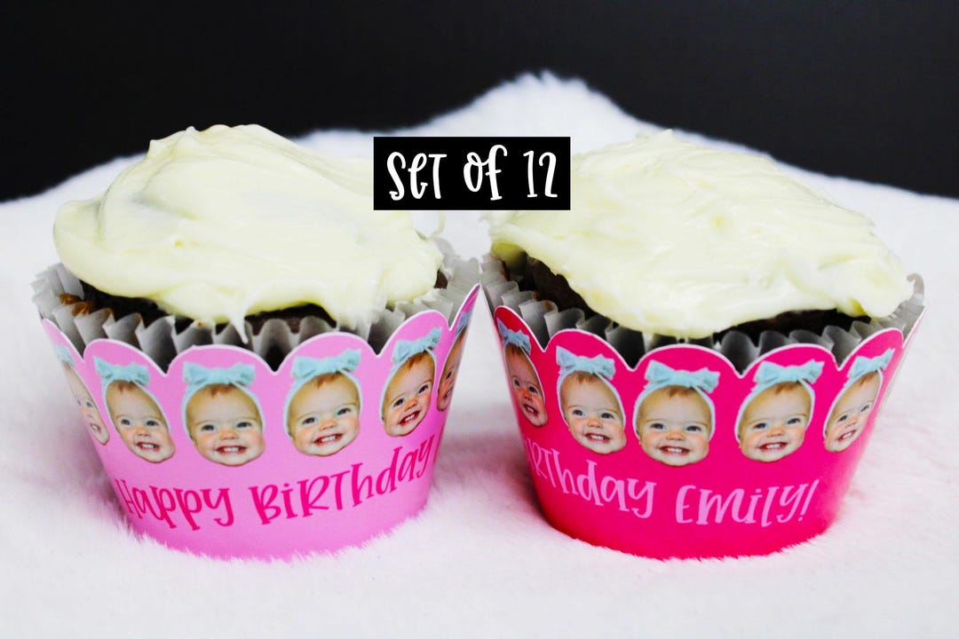 Personalized Birthday Cupcake Wrappers, Custom Birthday Party Decor ...