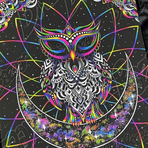 Psychedelic Owl - Etsy