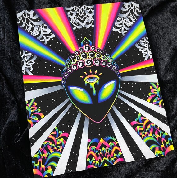 Art Print of Psy Vibez / Psychedelic Alien Art / Third Eye Art - Etsy