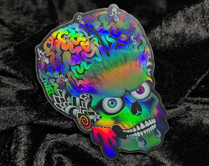 Sticker of ACK ACK / Holographic Sticker / Trippy Sticker / Spooky ...