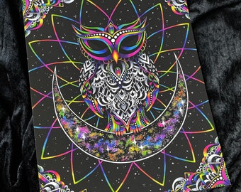Trippy Owl Art | Etsy