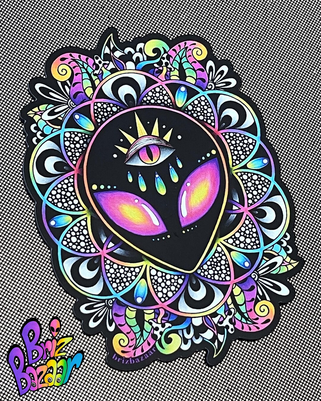 Vinyl Magnet of Star Seed / Trippy Alien Magnet / Trippy Home Decor ...