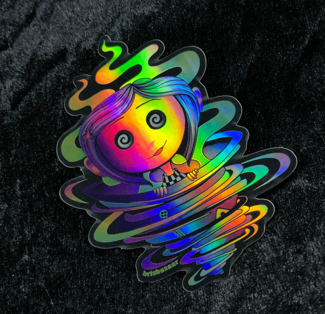 Holographic Sticker of Trippy Portal / Trippy Sticker / Spooky Decal - Etsy