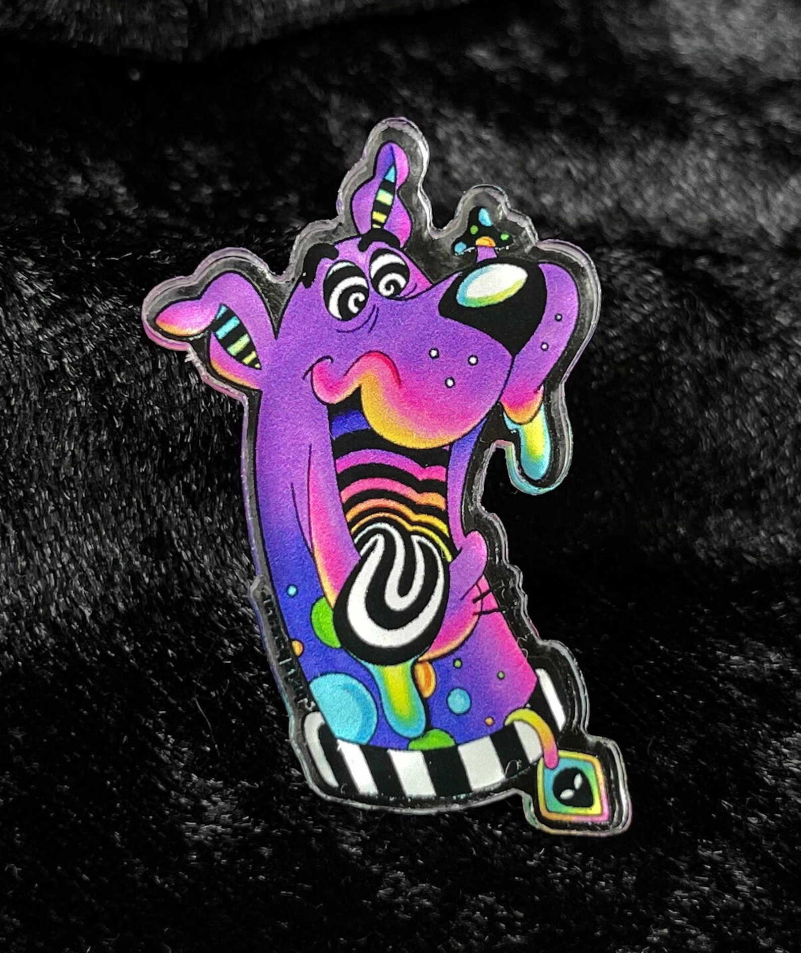 Acrylic Pin of Shroomie / Trippy Pin / 80s Nostalgia - Etsy