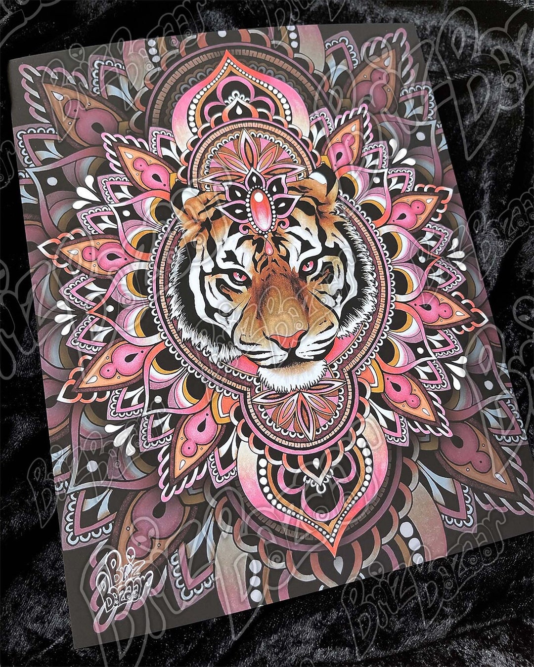 Tiger Art / Mandala Art / Trippy Art Print / Trippy Decor - Etsy