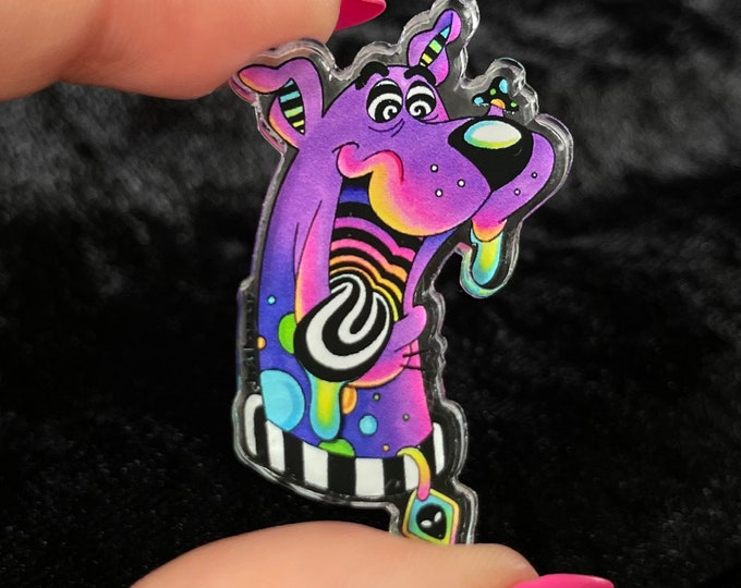Acrylic Pin of Shroomie / Trippy Pin / 80s 90s Nostalgia / Weird Pin ...