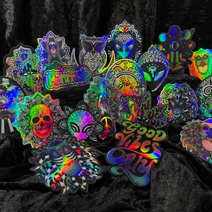 Sticker of ACK ACK / Holographic Sticker / Trippy Sticker / - Etsy