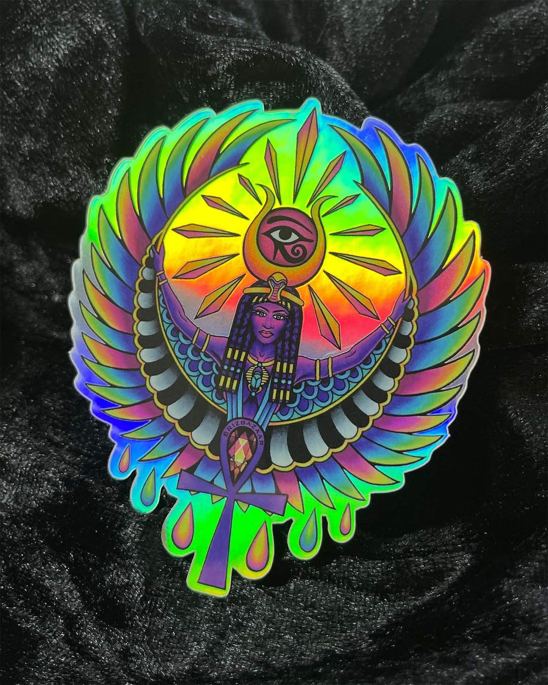 Egyptian Art / Holographic Sticker / Trippy Sticker / Fertility Goddess ...