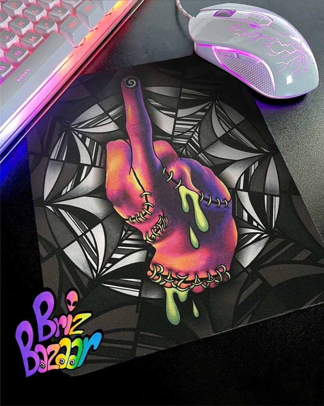 Mousepad of Zhing / Trippy Gothic Mousepad / Horror Mousepad / Spooky ...