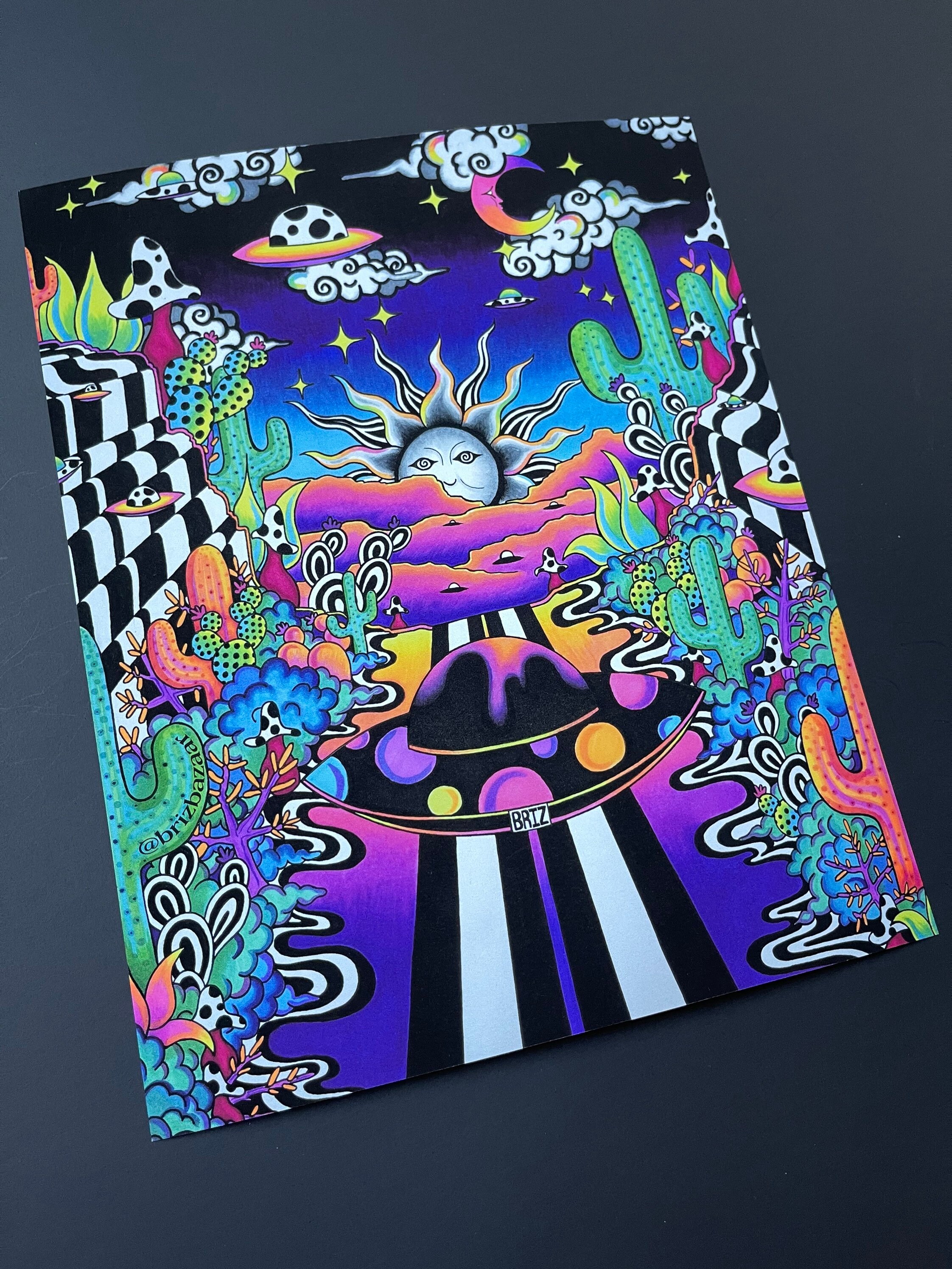 Art Print of Aerials 51 / Alien Art / UFO Art / Trippy Art / - Etsy