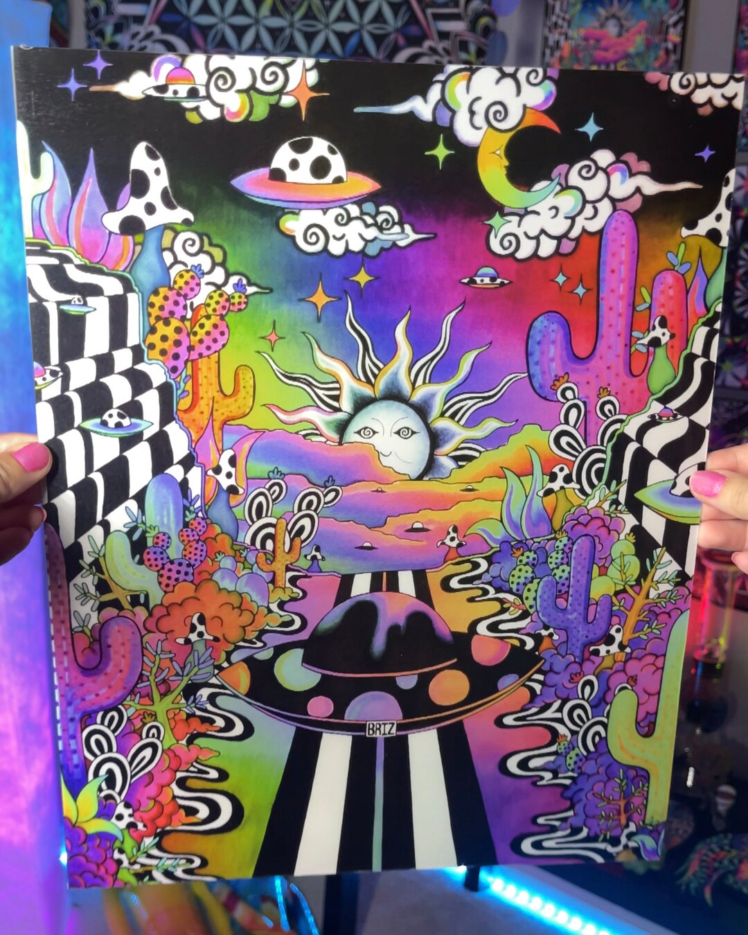 Lenticular Art Print of Aerials 51 / Lenticular Art Print / Trippy Art ...