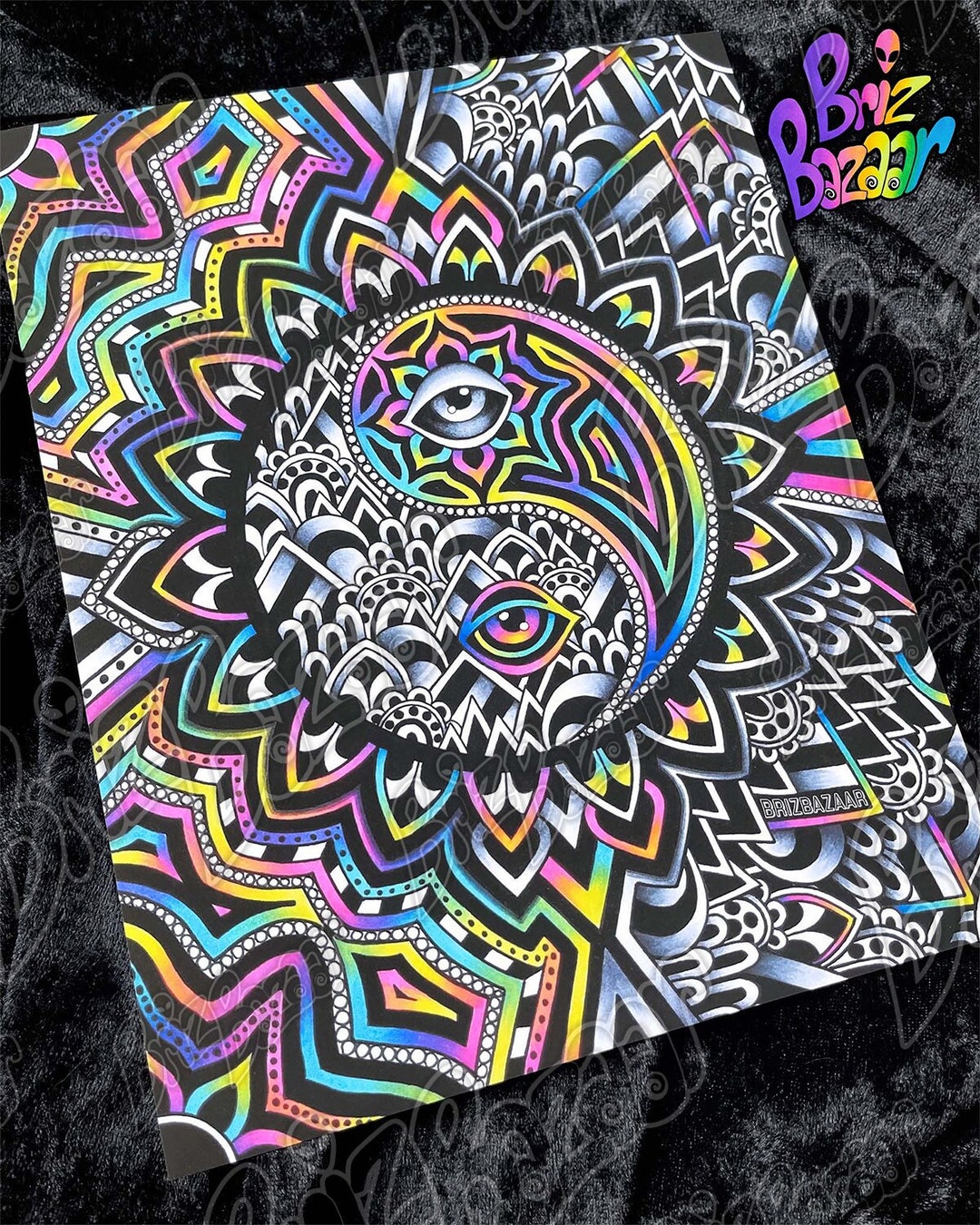 Yin Yang Art / Art Print of Duality / Original Art Print / Trippy Art ...