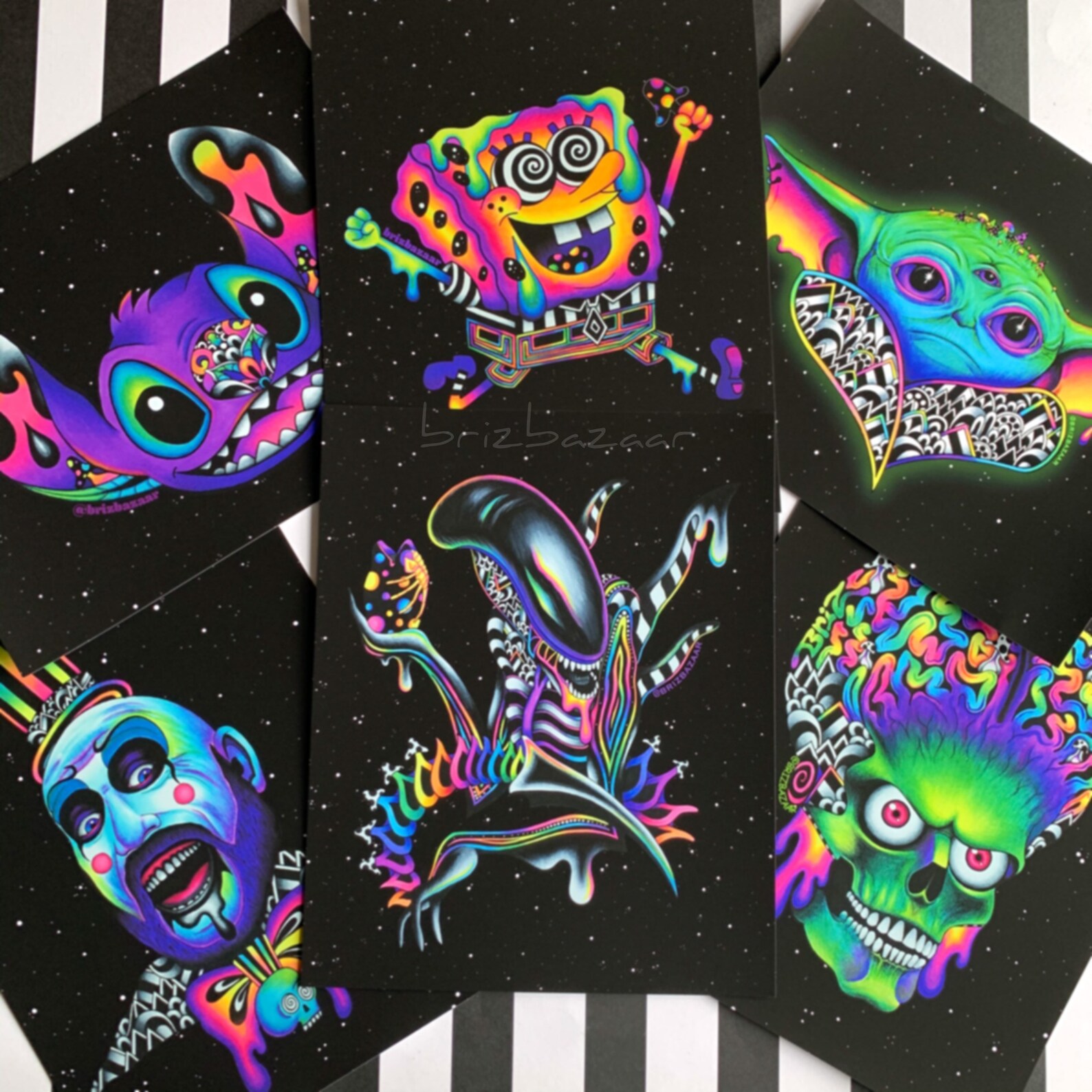 Art Print of ACK ACK / Alien Art Print / Trippy Alien Art / - Etsy