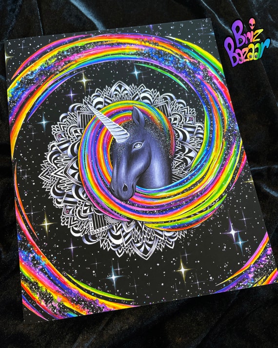 Art Print of Majestic AF / Unicorn Art / Psychedelic Unicorn / - Etsy