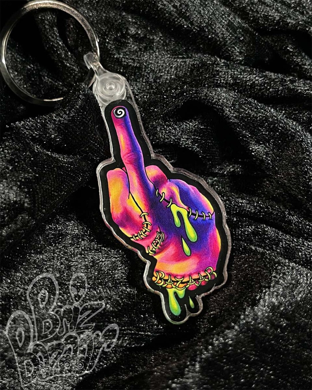 Acrylic Keychain of Zhing / Trippy Gothic Keychain / Horror Keychain ...