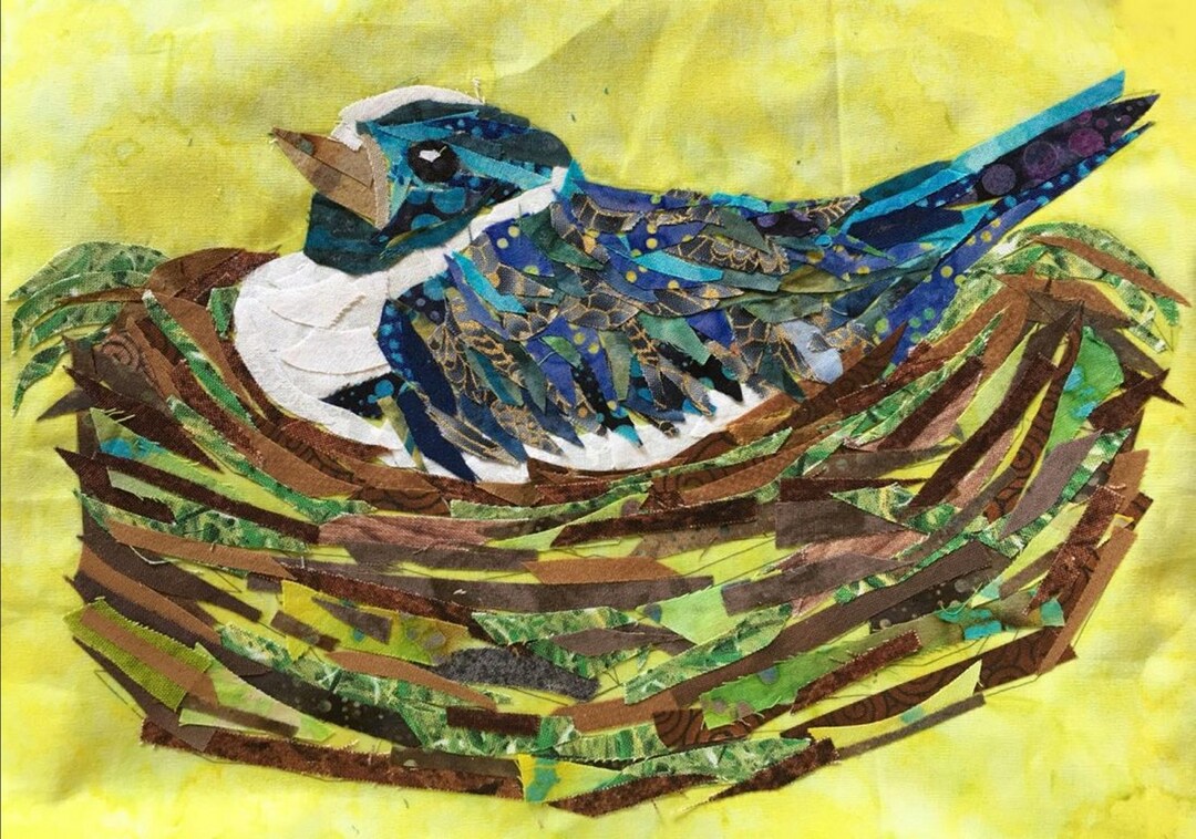 Collage Bird in Nest 8.5 X 11 - Etsy