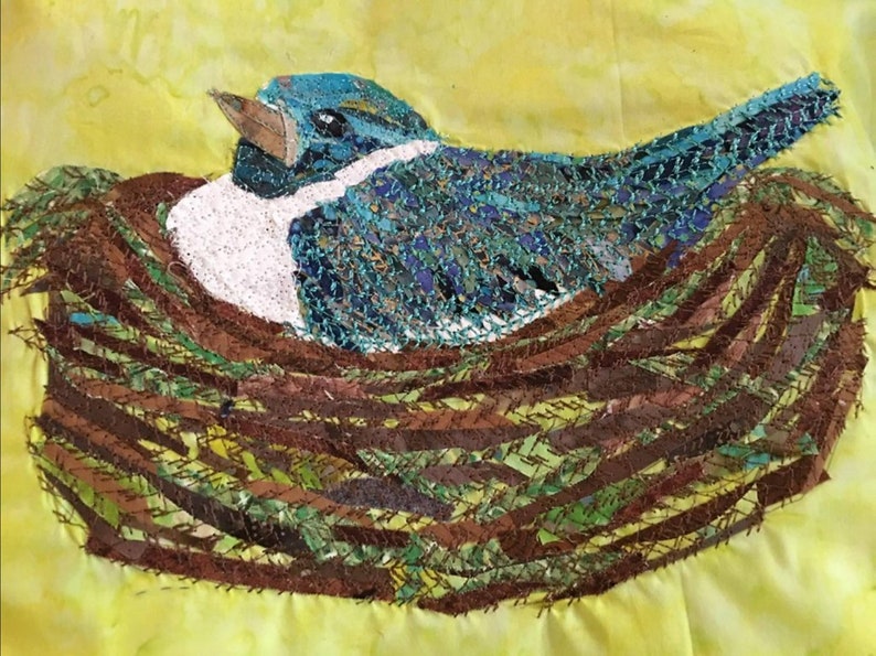 Collage Bird in Nest 8.5 X 11 - Etsy