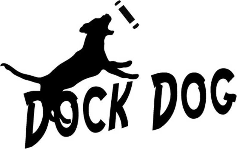 Dock Diving Dog Vinyl Window Decal - the Black in the Sample is the ...