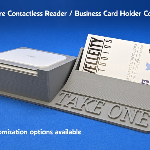Square Contactless and Chip Reader With Business Card Holder - Etsy