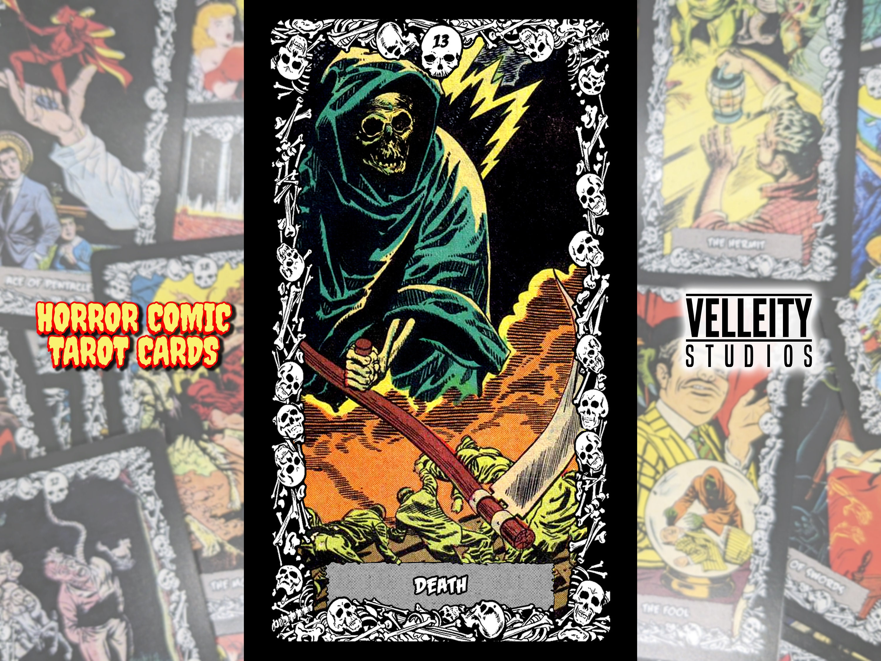 Horror Comic Tarot Cards V2 full 78 Card Deck Featuring - Etsy
