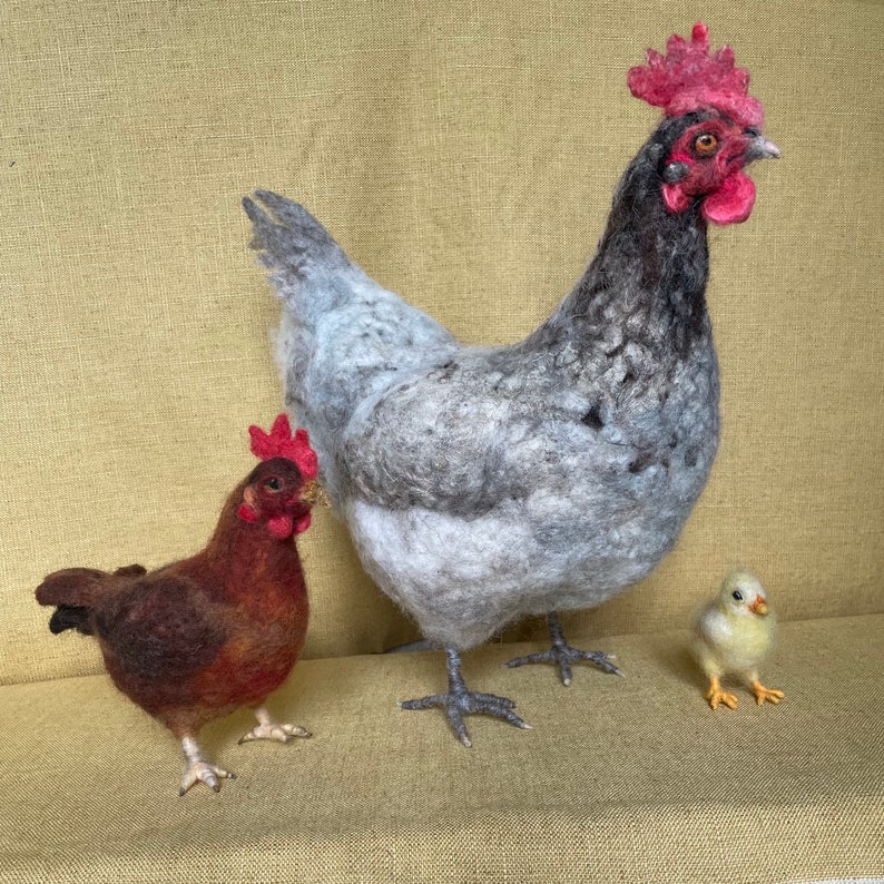 Hen - Needle Felted, Various Breeds, Finished Wool Sculpture - Etsy