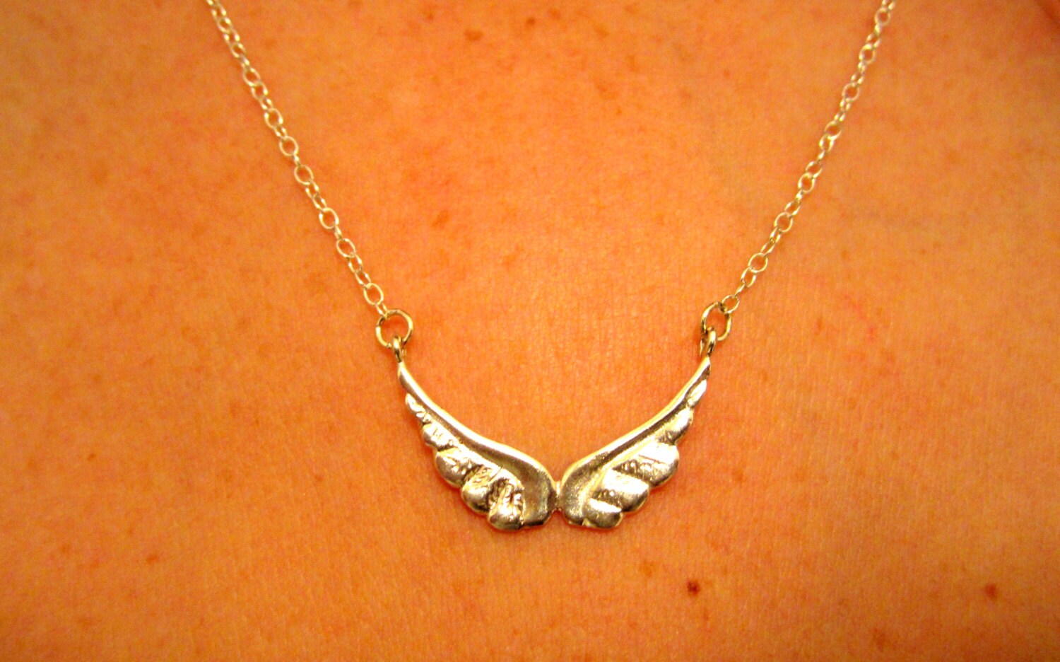 Angel Wing Necklace / Silver Angel Wing Necklace / Angel Wing - Etsy
