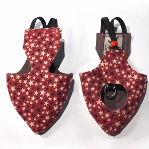 A Nappy/diaper/flight Suite for Your Cockatiel - Stars Red Blue White ...