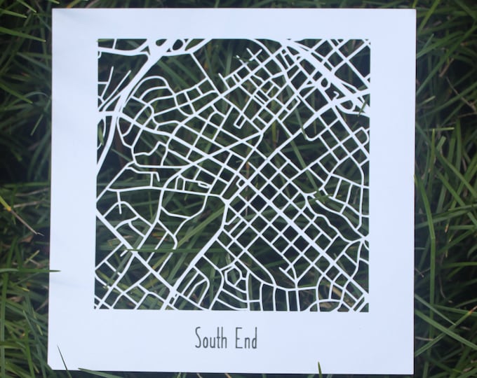 Neighborhood Map - City Map - Paper Art - Custom Map - Unique Gift ...