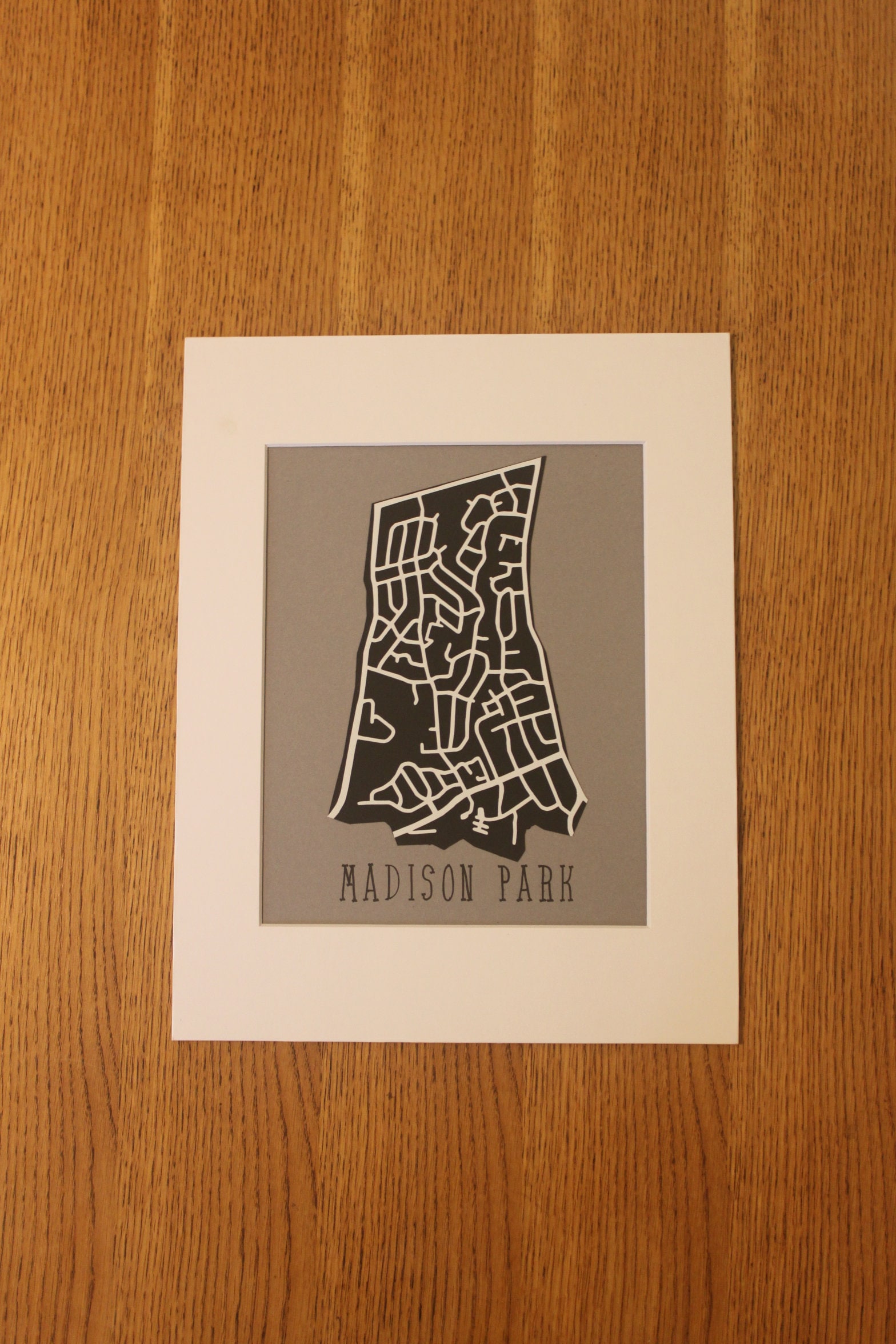 Madison Park Cut Map Charlotte NC Neighborhood - Etsy