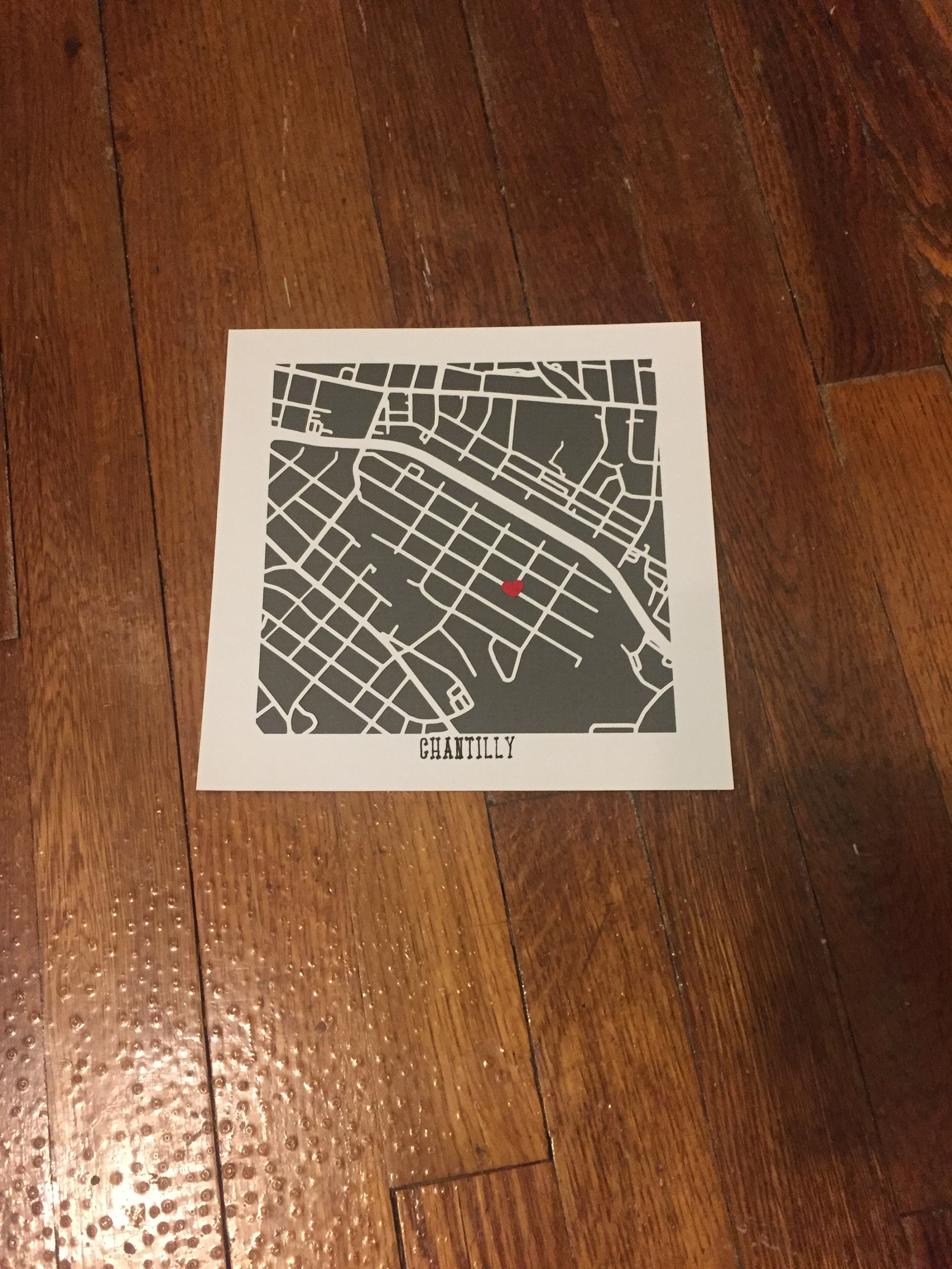 Custom Neighborhood or City Cut Map - Square (8x8) - Etsy