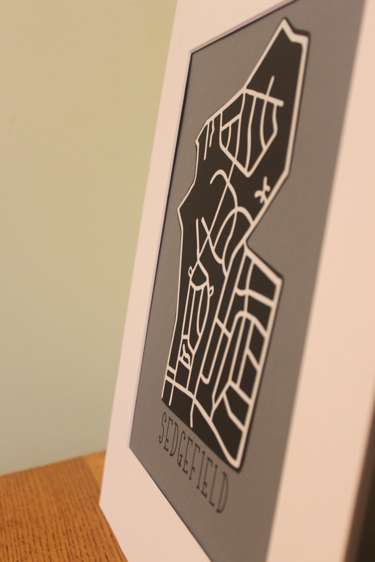 Sedgefield - Cut Map - Charlotte, NC Neighborhood - Etsy