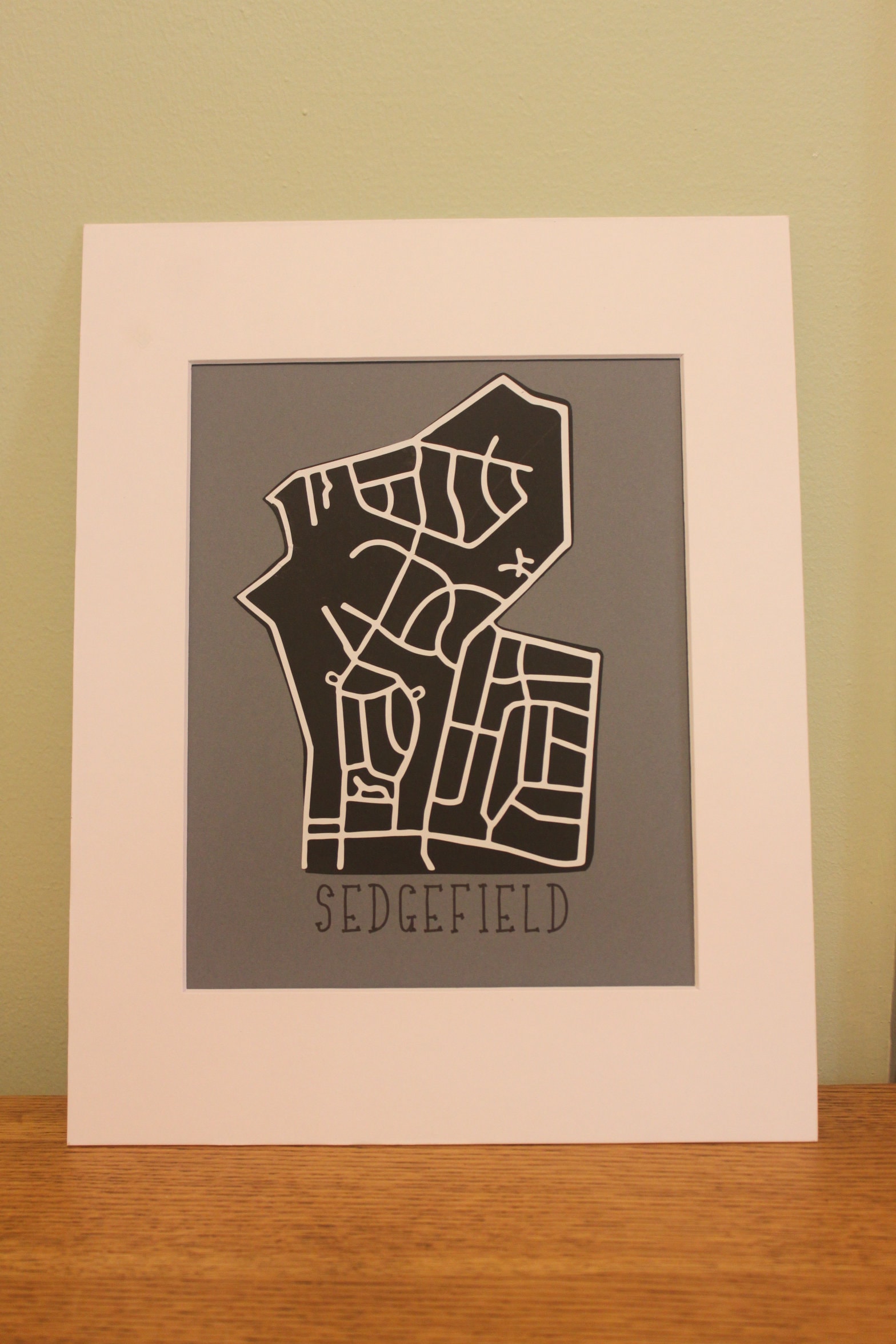 Sedgefield - Cut Map - Charlotte, NC Neighborhood - Etsy