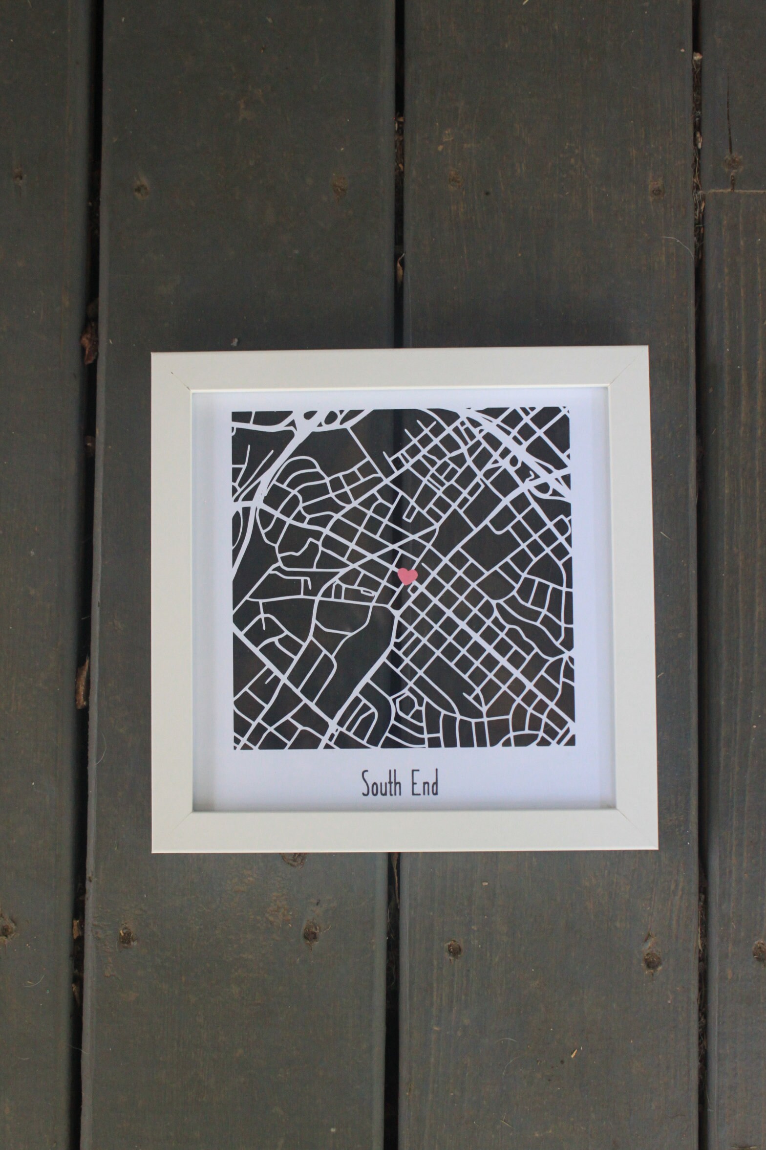 Custom Neighborhood or City Cut Map - Square (8x8) - Etsy