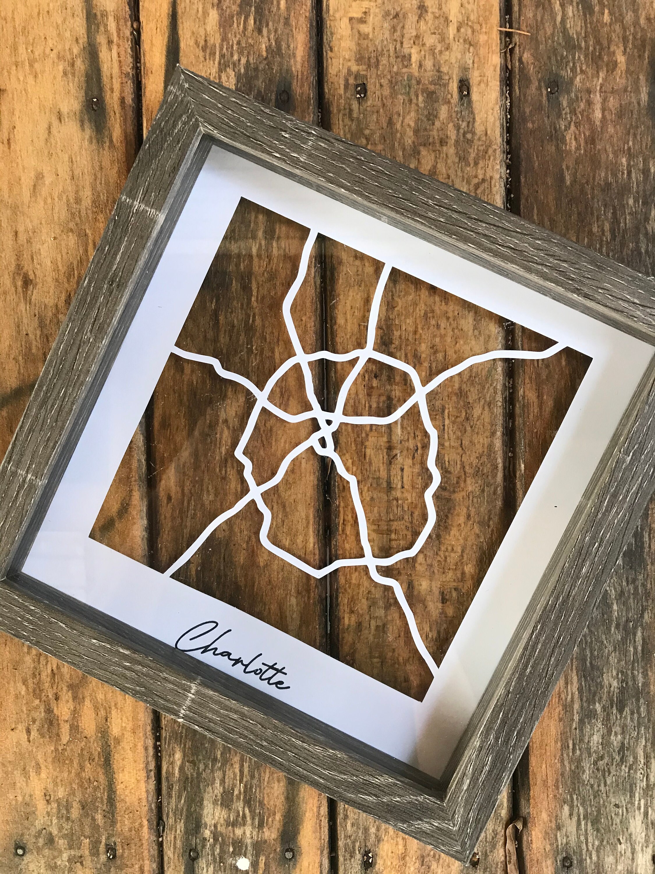 Custom Neighborhood or City Cut Map - Square (8x8) - Etsy