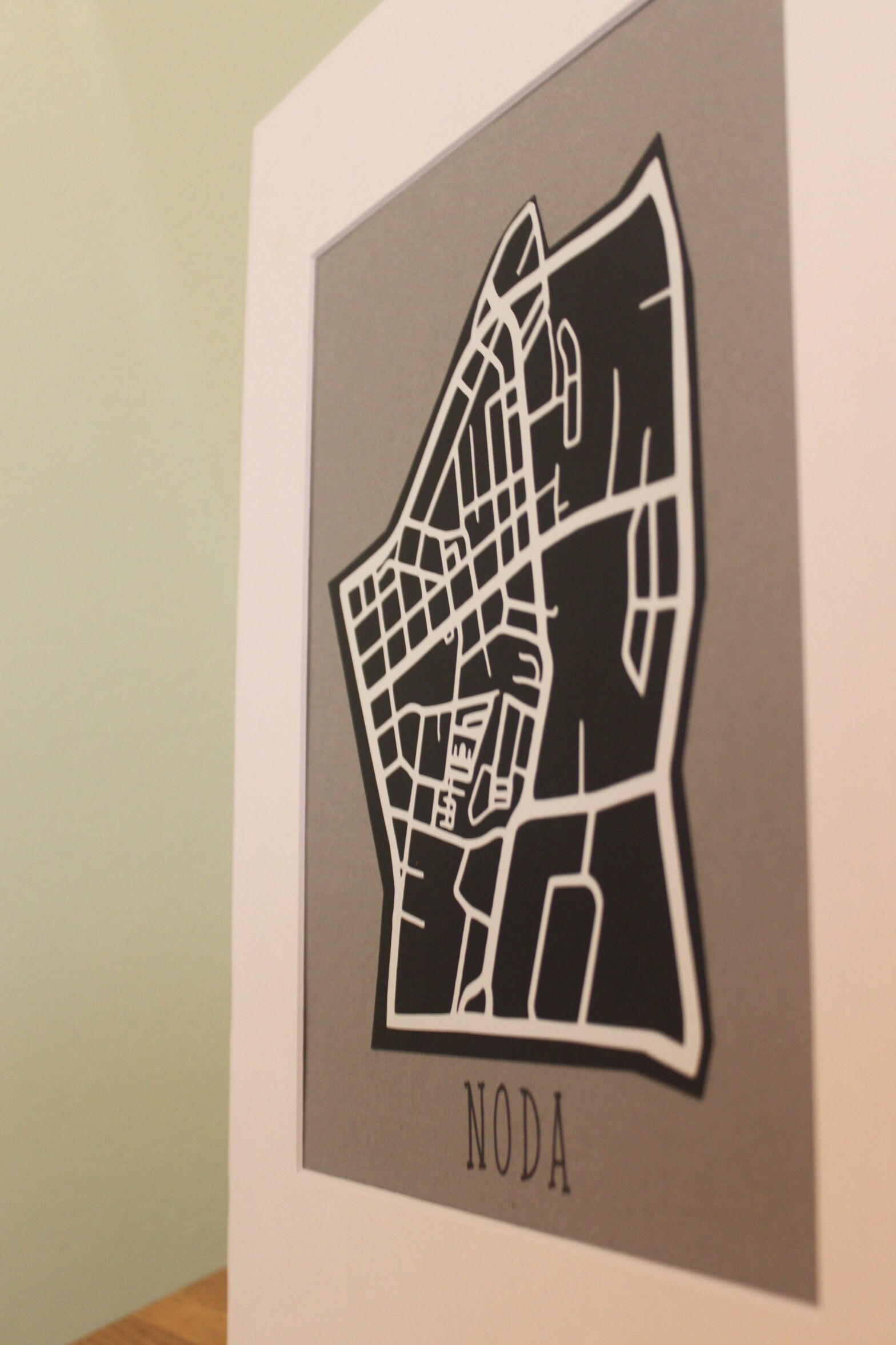 NODA - Cut Map - Charlotte, NC Neighborhood - Etsy