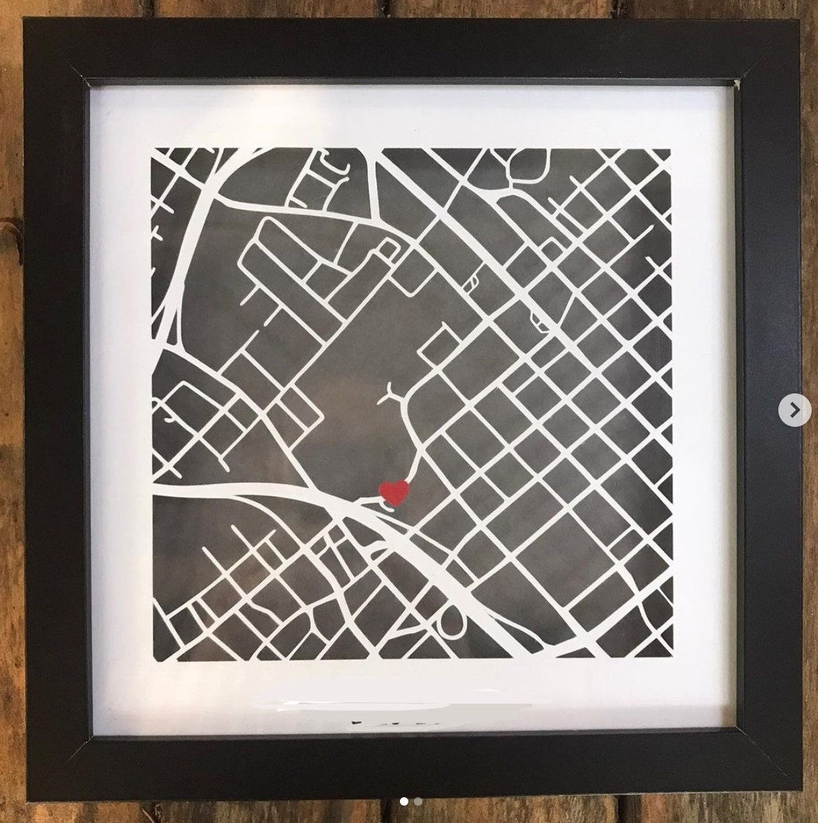 Custom Neighborhood or City Cut Map - Square (8x8) - Etsy