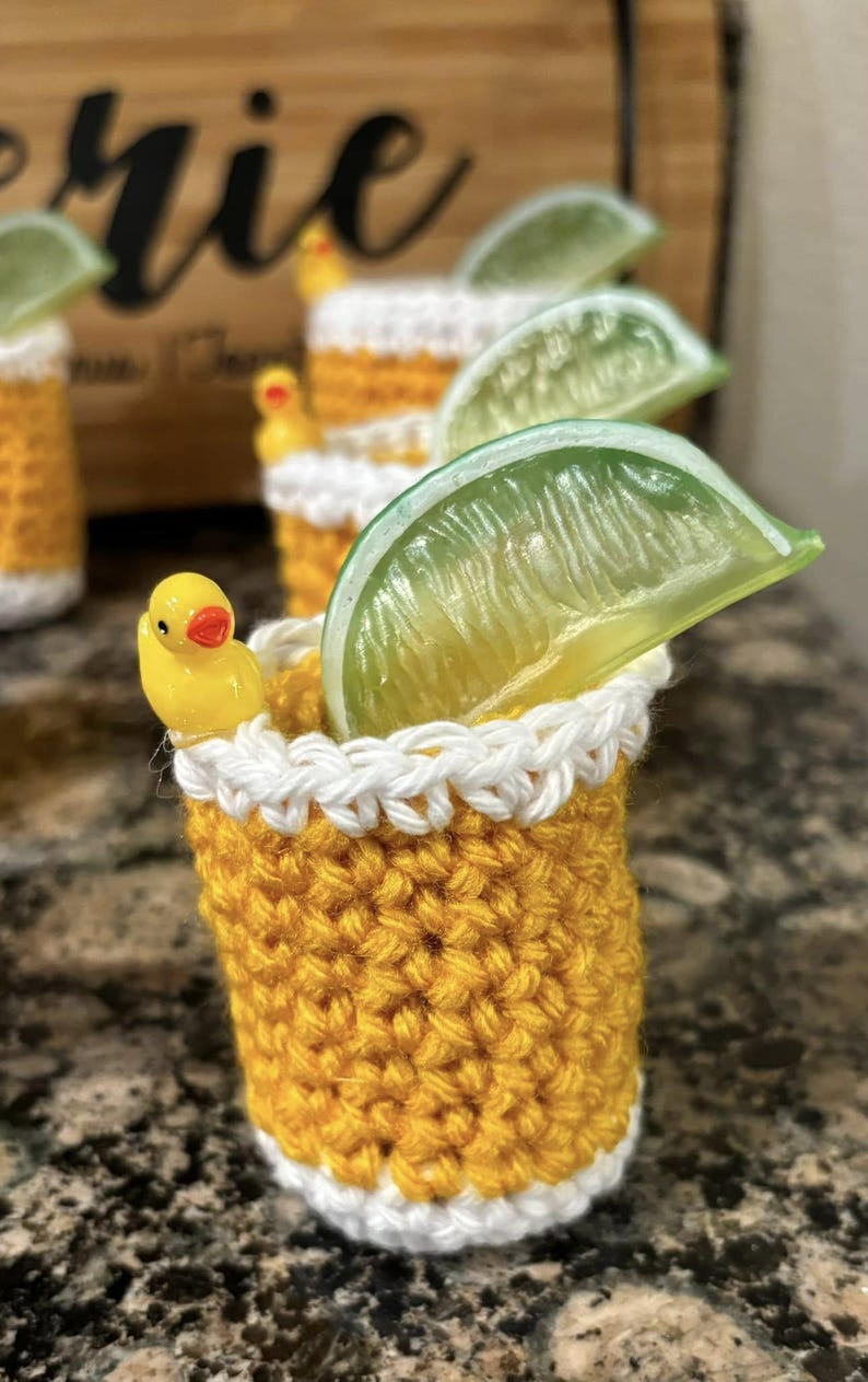 Tequlia Shot Glass Crochet Pattern - Cruising Ducks - Etsy
