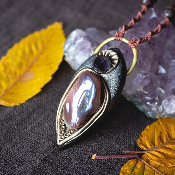 Crystal Clay Pendant - Etsy