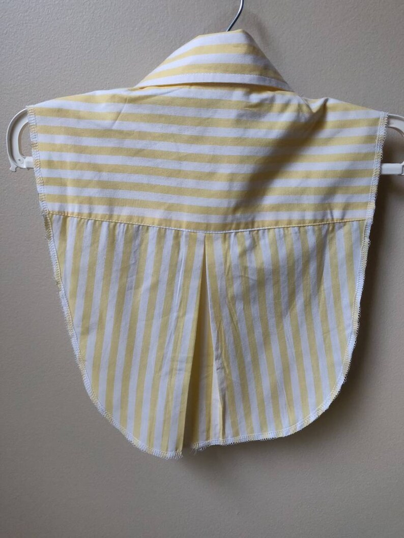 Women's Detachable Blouse Dickie Collar Yellow and White Stripe - Etsy