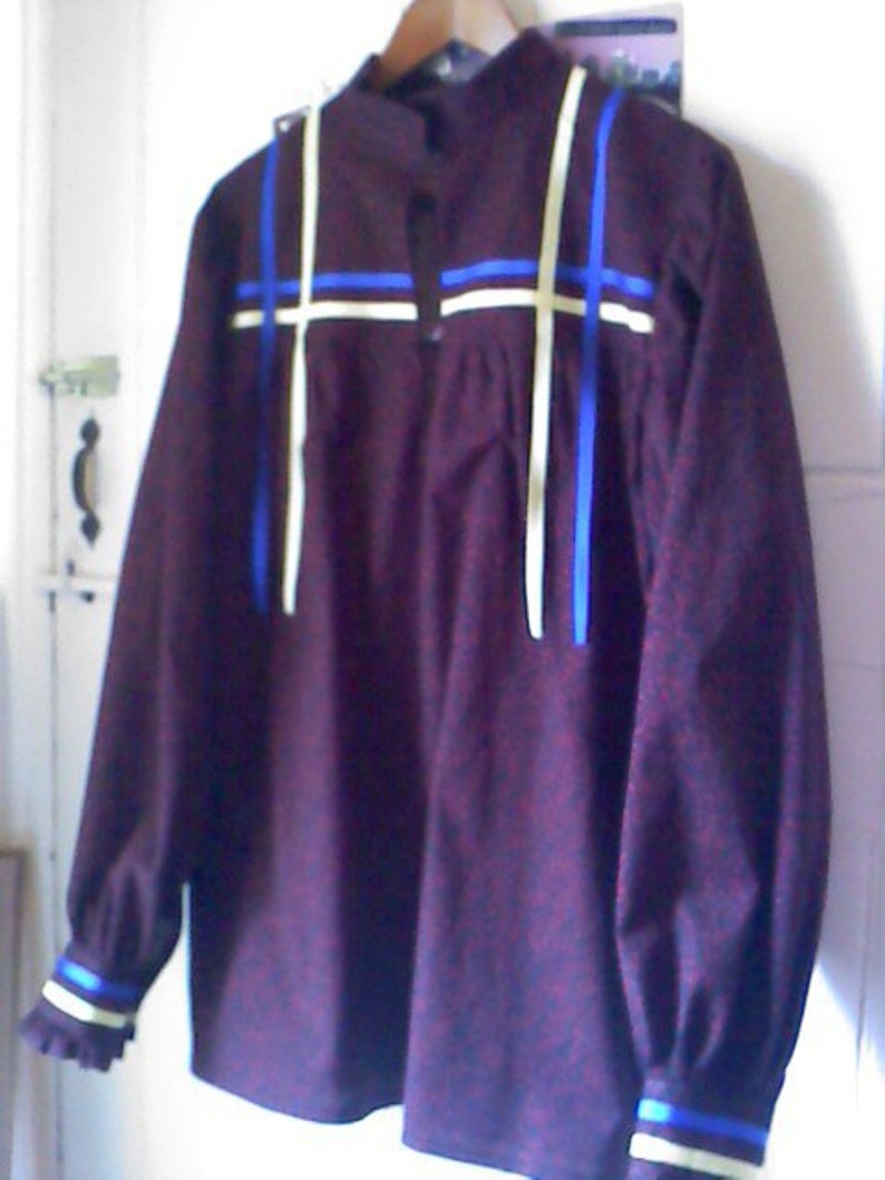 Cherokee Ribbon Shirt Banded Neck - Etsy