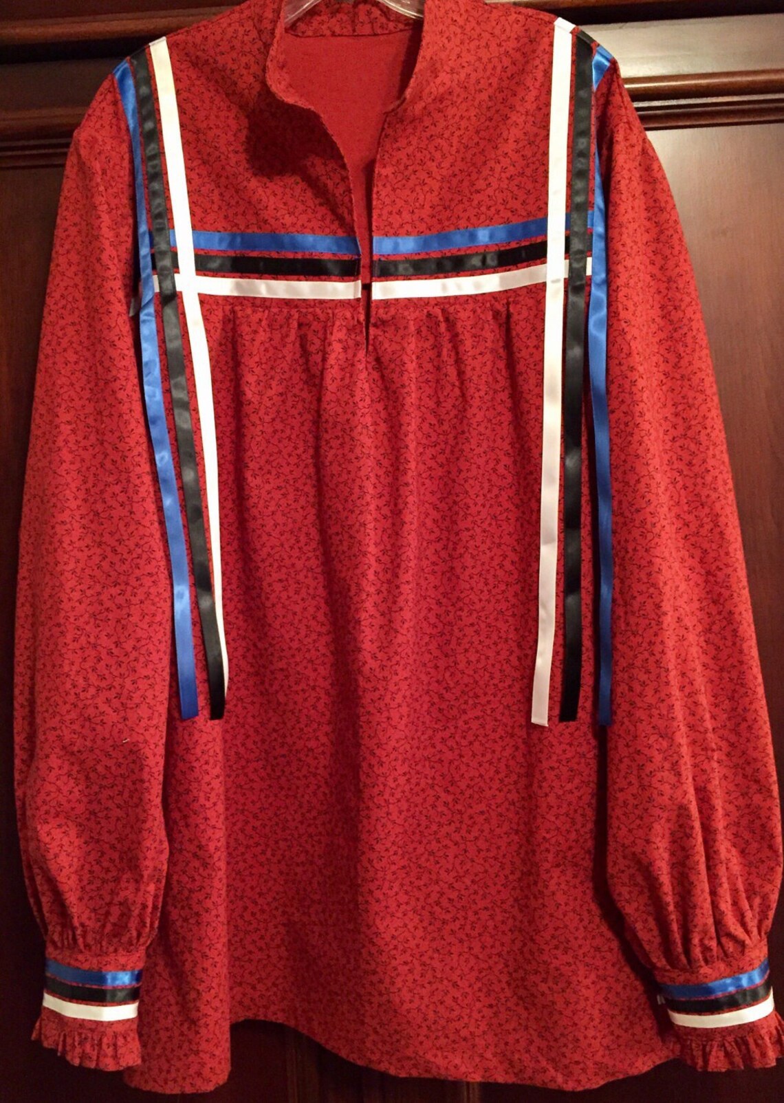 Cherokee Ribbon Shirt - Banded Neck - Etsy