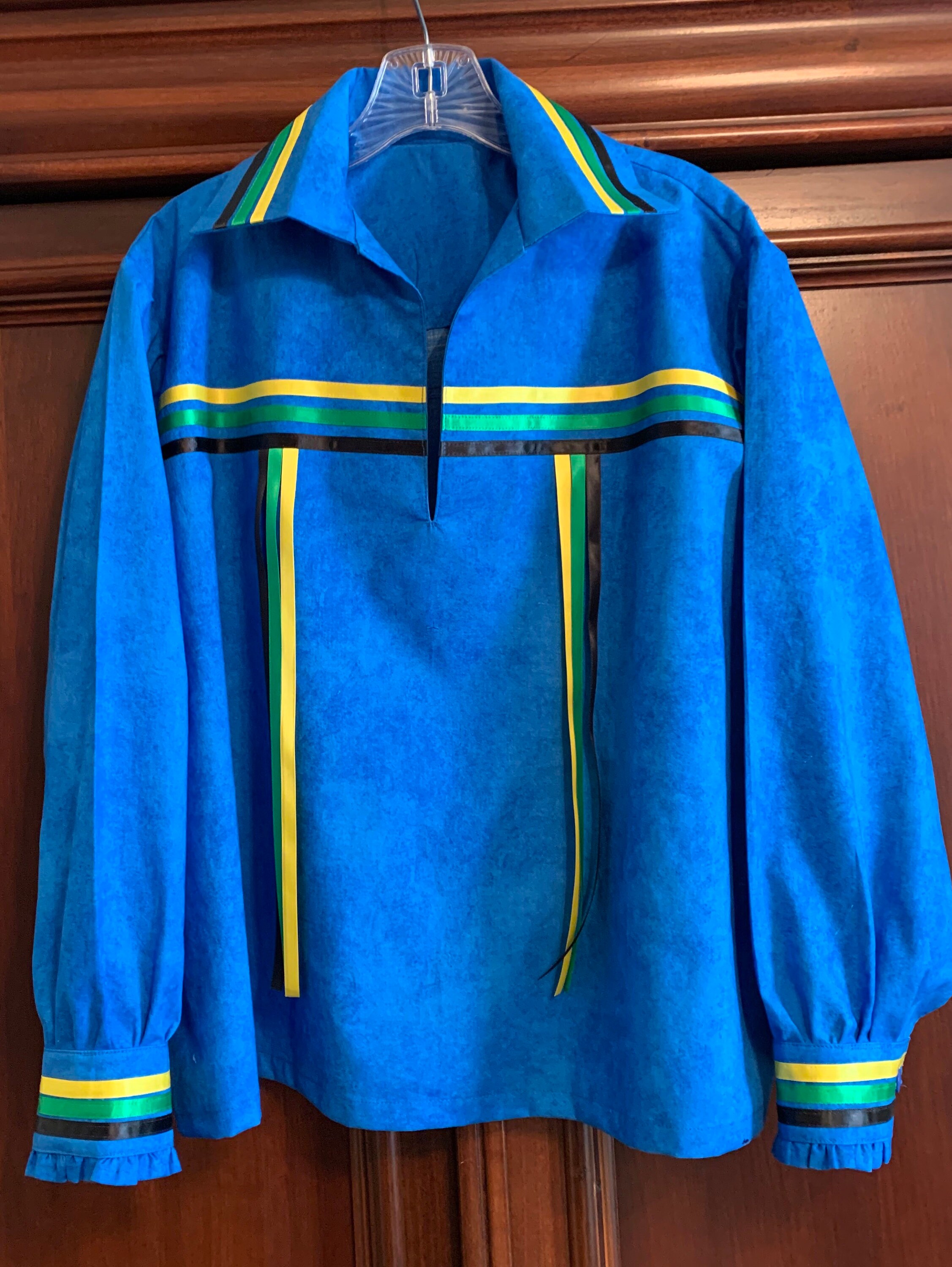 Cherokee Ribbon Shirt Full Collar Style - Etsy