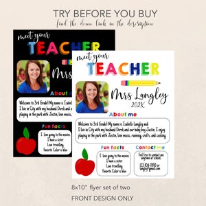 Meet the Teacher Classroom Printable Template School Open House ...