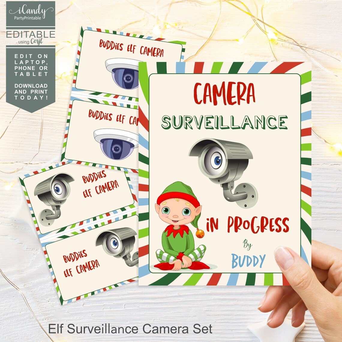 Elf Surveillance Kit House is Under Elf Surveillance Sign - Etsy