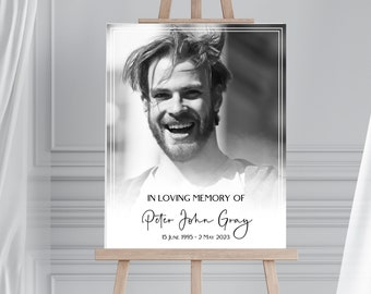 Celebration of Life Welcome Sign, Photo Memorial Board for Funeral ...