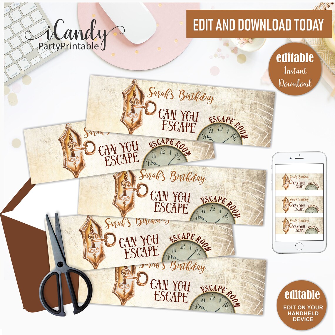 Escape Room Bottle Labels Escape Room Game Escape Room - Etsy