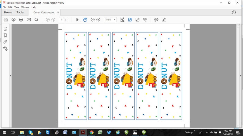 Water Bottle Label Construction Party Decor Editable Instant | Etsy